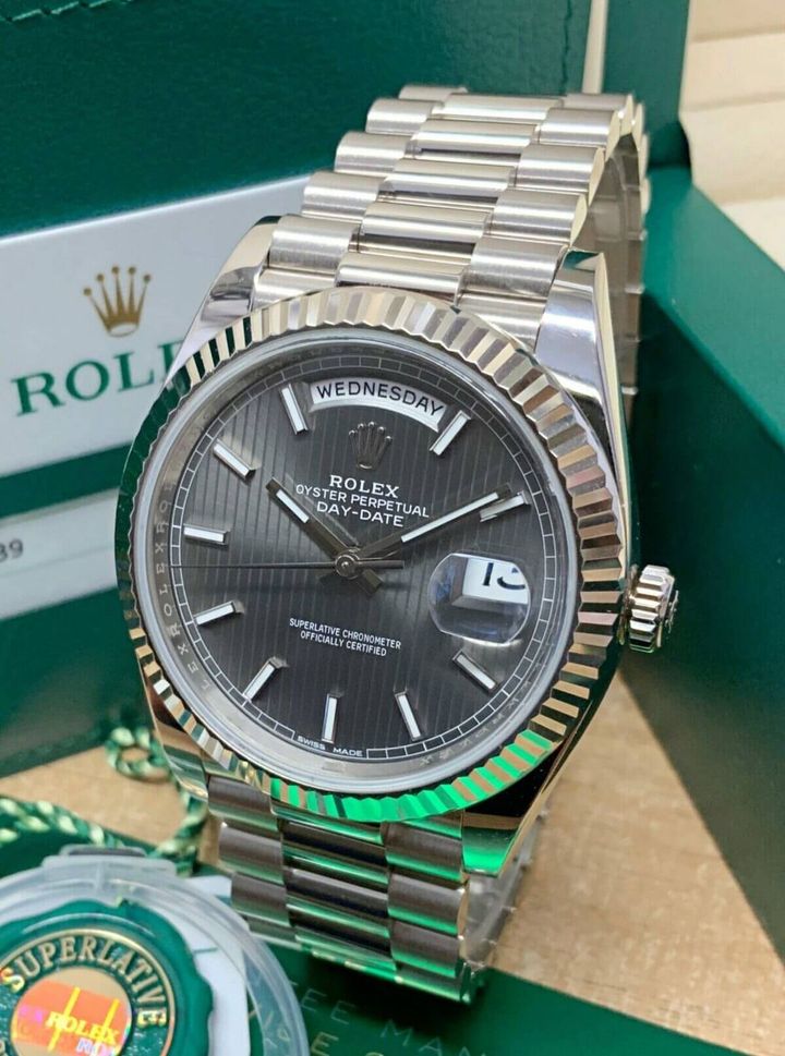 Rolex Day-Date 40 228239 White Gold 40mm - Proudturtles